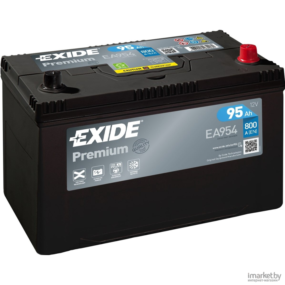 Купить аккумулятор exide premium ea954 95 а/ч | Цена | Доставка по ...